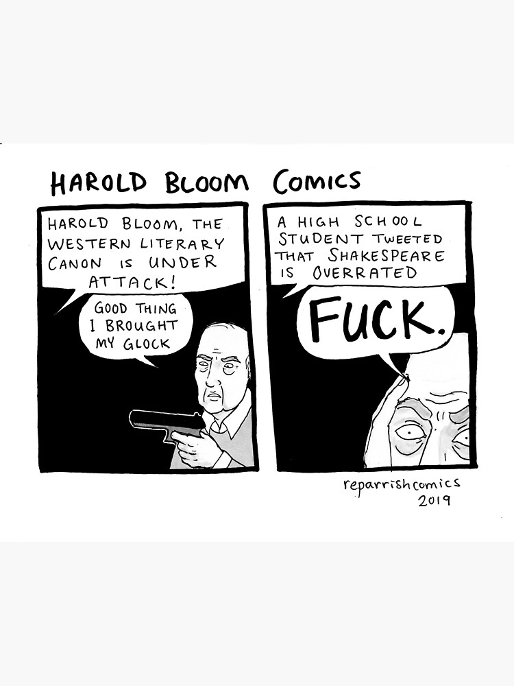 "Harold Bloom Defends The Western Canon" Framed Art Print for Sale by ...