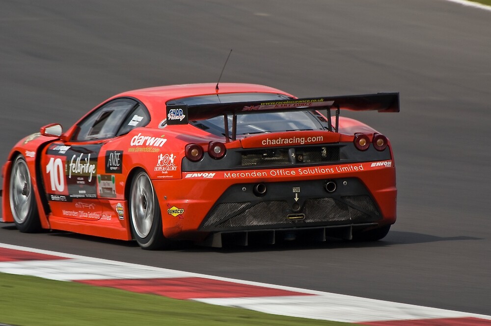 "Chad Racing Ferrari No 10" by Willie Jackson | Redbubble