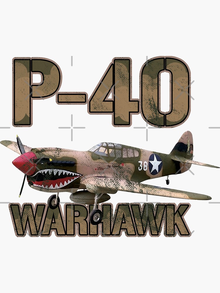 "P40 Warhawk Pilot Gift WW2 Warbird" Sticker by woormle | Redbubble