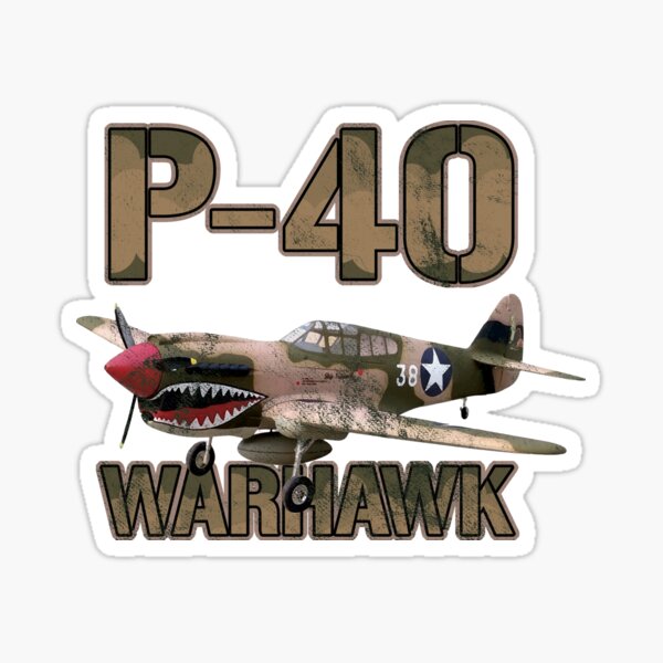 "P40 Warhawk Pilot Gift WW2 Warbird" Sticker by woormle | Redbubble