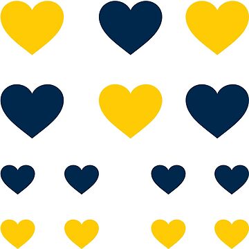 "University of Michigan Hearts Sticker Pack" Sticker for Sale by ...