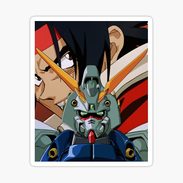 "Shining Gundam and Domon" Sticker by lman32 | Redbubble