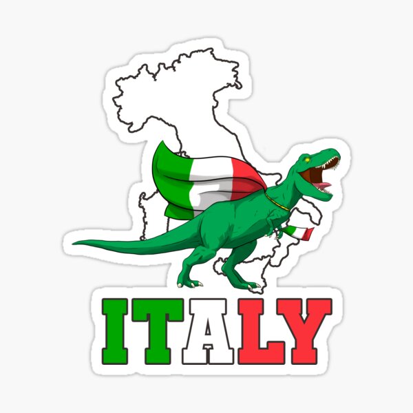 "Italy Italian Dinosaur Dino" Sticker by frankidavids | Redbubble