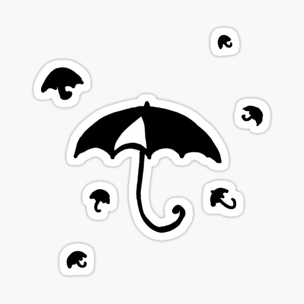 "7 Umbrellas" Sticker for Sale by baudrillier | Redbubble