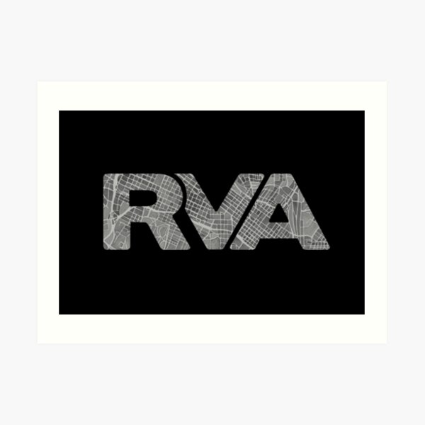 "RVA Map Logo, Richmond, Virginia" Art Print for Sale by Elizadearg ...