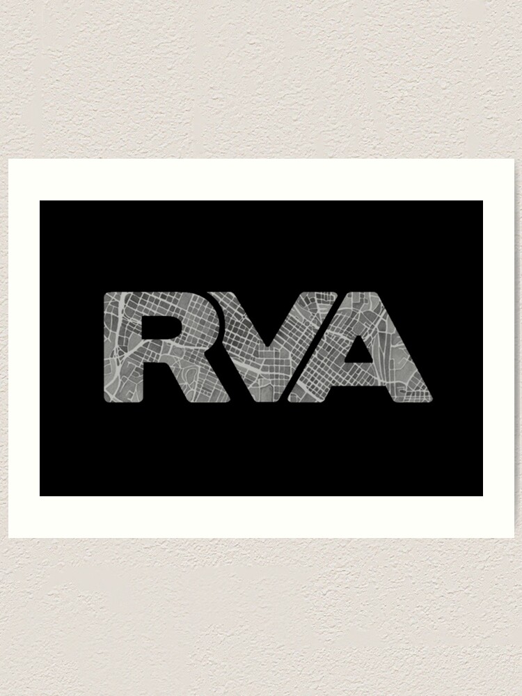 "RVA Map Logo, Richmond, Virginia" Art Print for Sale by Elizadearg ...