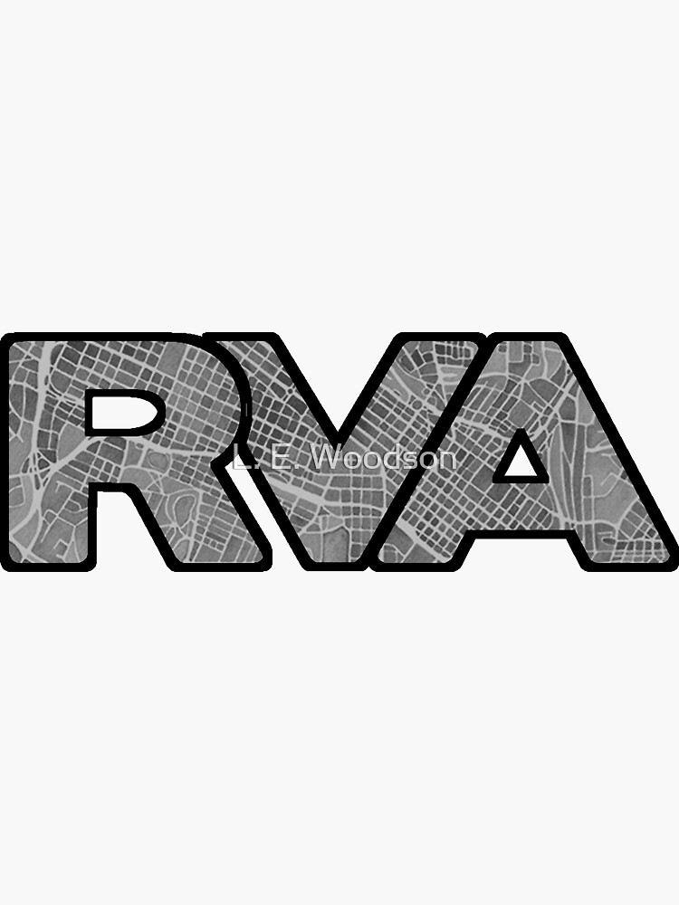 "RVA Map Logo, Richmond, Virginia" Sticker for Sale by Elizadearg ...
