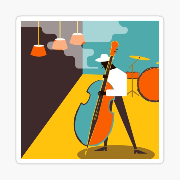 "Jazz music performance" Sticker by Mila-Che | Redbubble