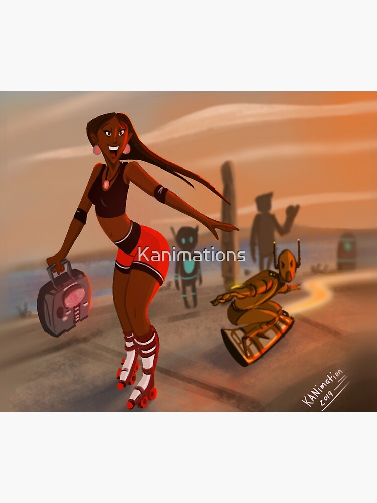"Sexy Futuristic Sunshine Skater Girl" Poster for Sale by Kanimations ...
