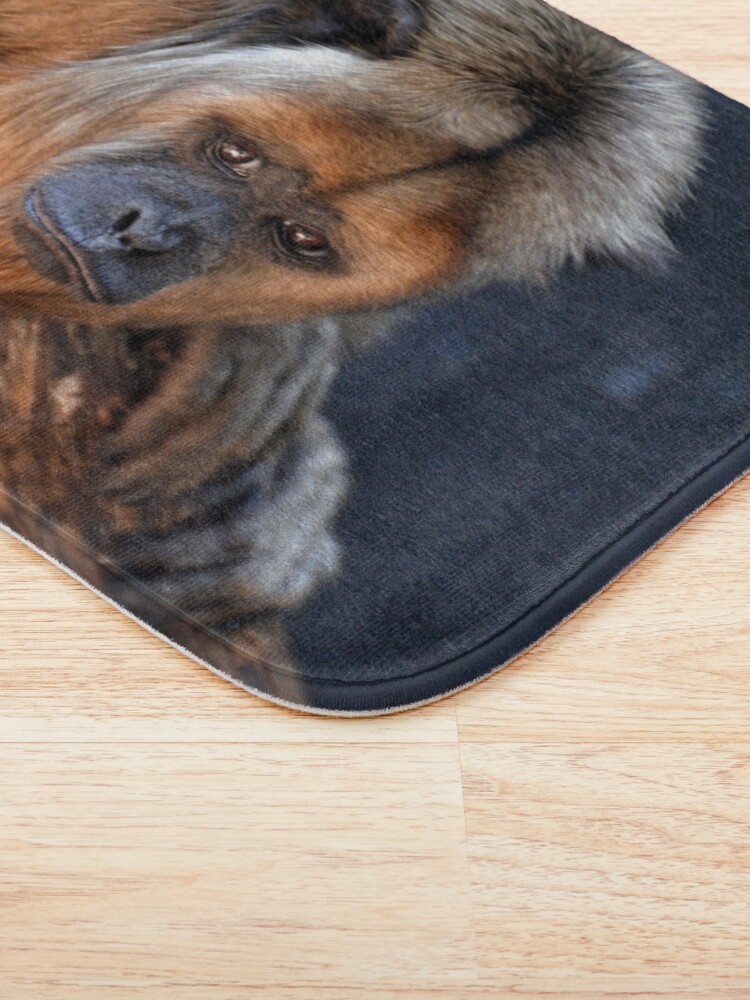 "Black and Gold Howler Monkey" Bath Mat by venny | Redbubble