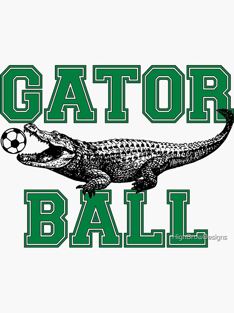 "Gator Ball Green Text" Sticker for Sale by HighBrowDesigns | Redbubble
