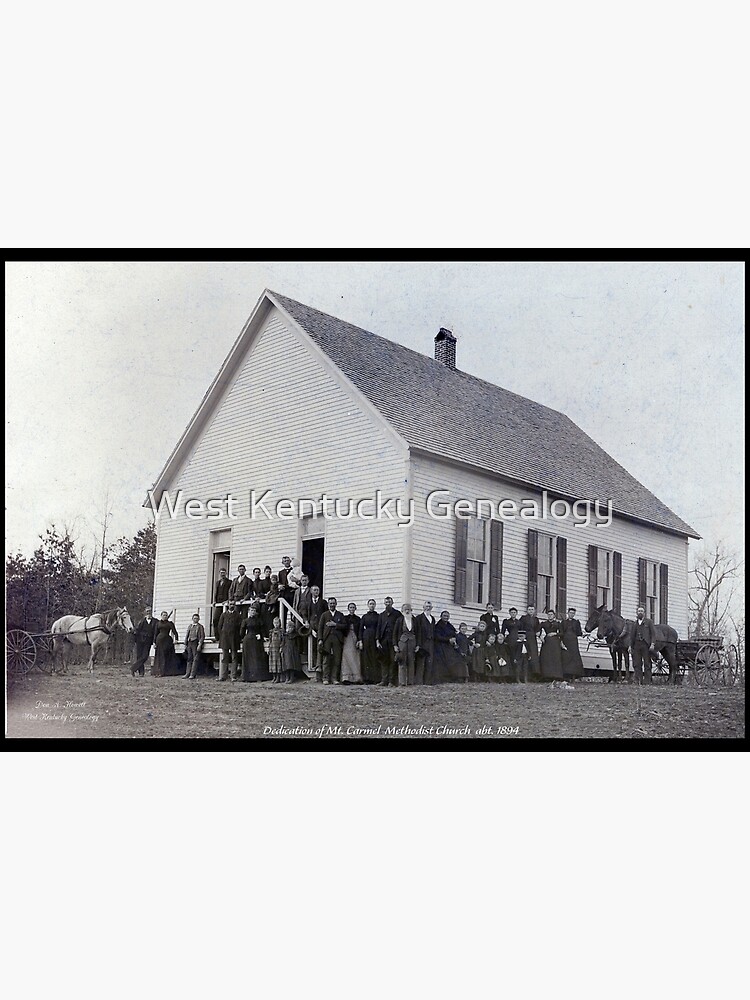 Poster « DÉDICTION DE MT. CARMEL METHODIST CHURCH ABT. 1894, IUKA ...