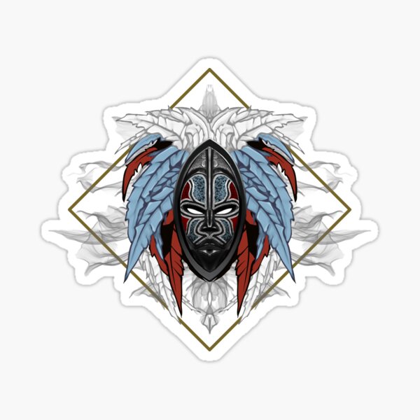 "Mask of the Shaman" Sticker by sbdigital | Redbubble