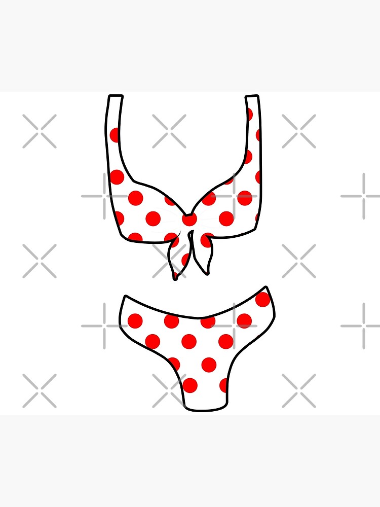 Red Polka Dot Bikini Poster For Sale By Jmakesart Redbubble