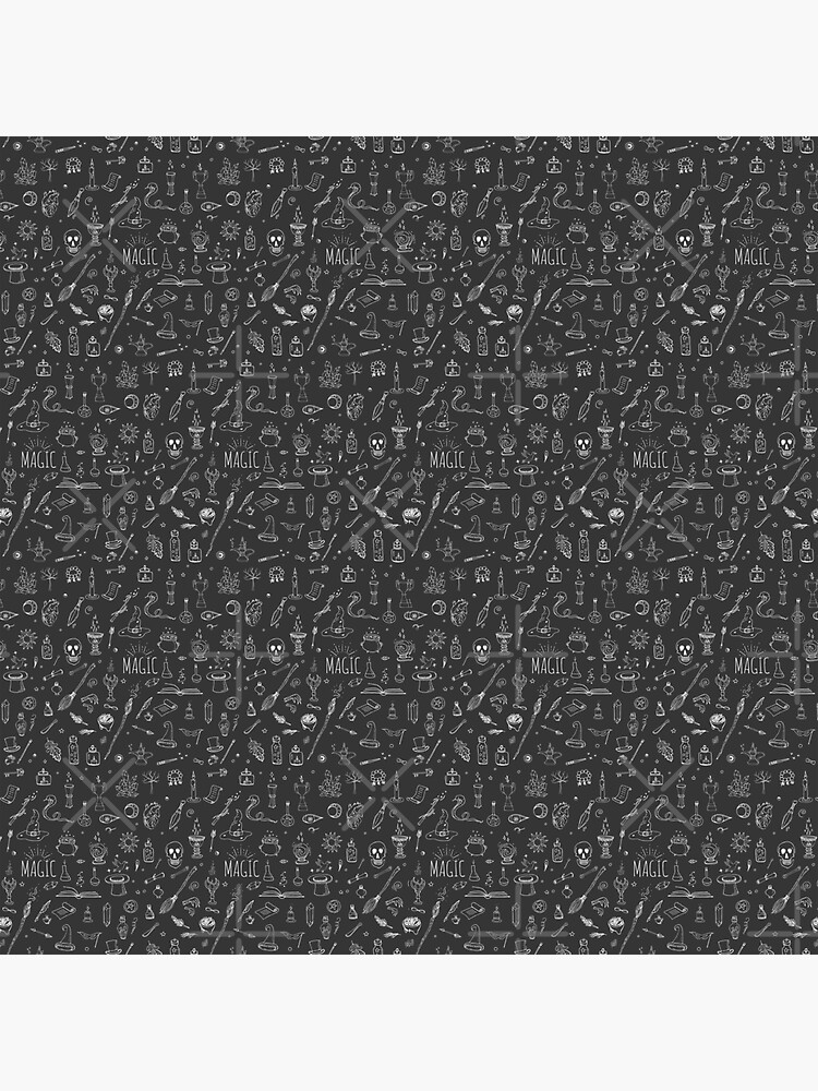 "Wizard and Witch Pattern | Magic Sorcery Conjuring" Sticker for Sale ...