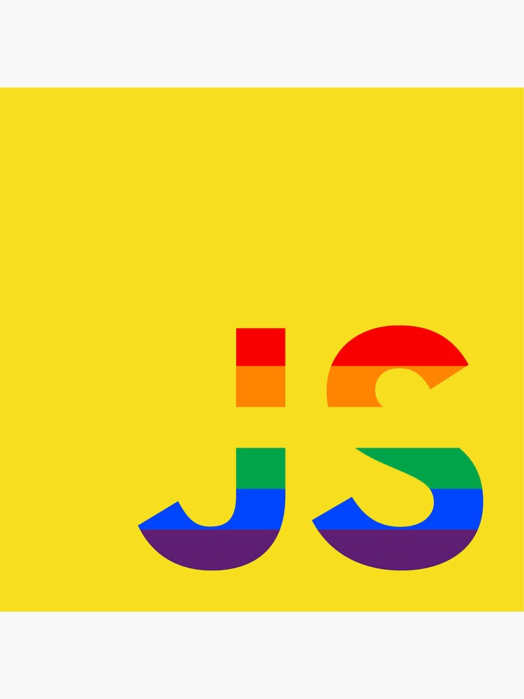 "Rainbow Pride Javascript JS Logo" Sticker for Sale by mariawhen ...