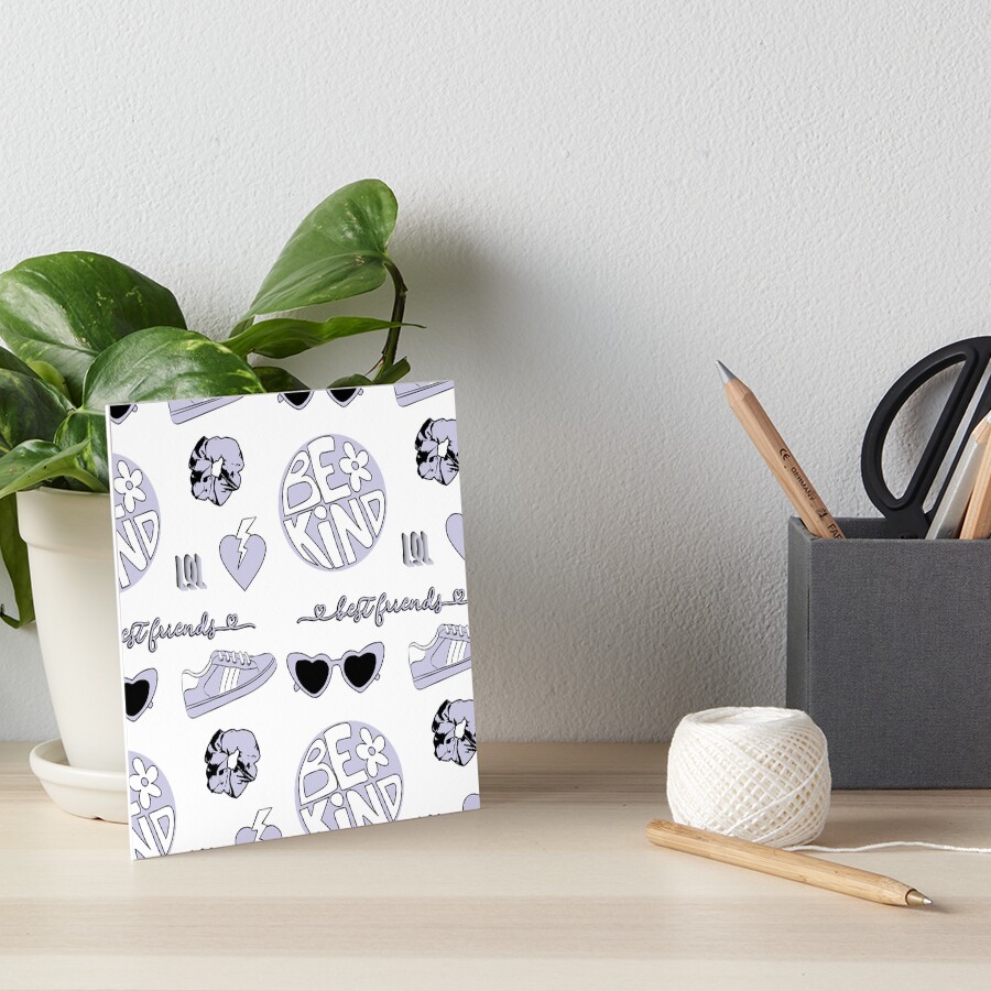 "Light Purple Be Kind Aesthetic Sticker Pack" Art Board Print by The ...