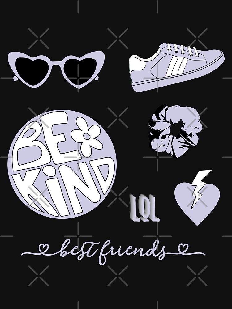 "Light Purple Be Kind Aesthetic Sticker Pack" Active T-Shirt by The ...