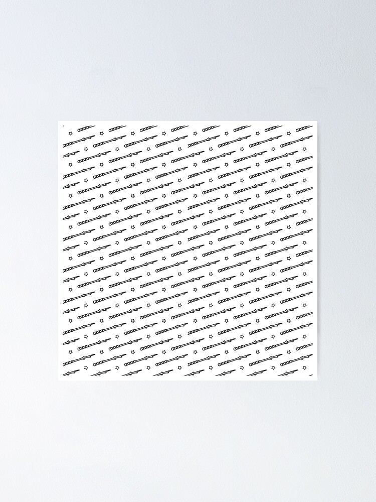 "Wizard and Witch Pattern | Magic Sorcery Conjuring" Poster by ...