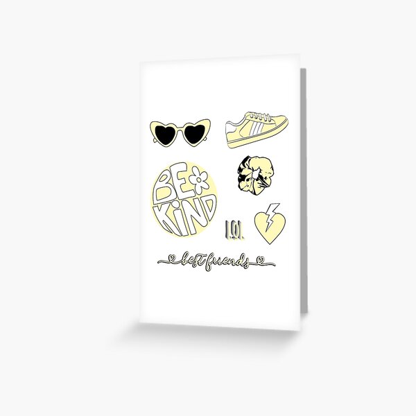 "Light Yellow Be Kind Aesthetic Sticker Pack" Greeting Card by The ...