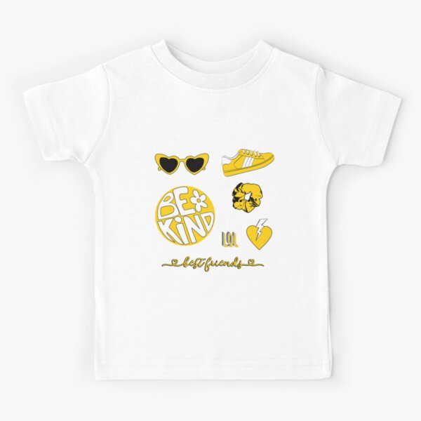 "Yellow Be Kind Aesthetic Sticker Pack" Kids T-Shirt for Sale by The ...