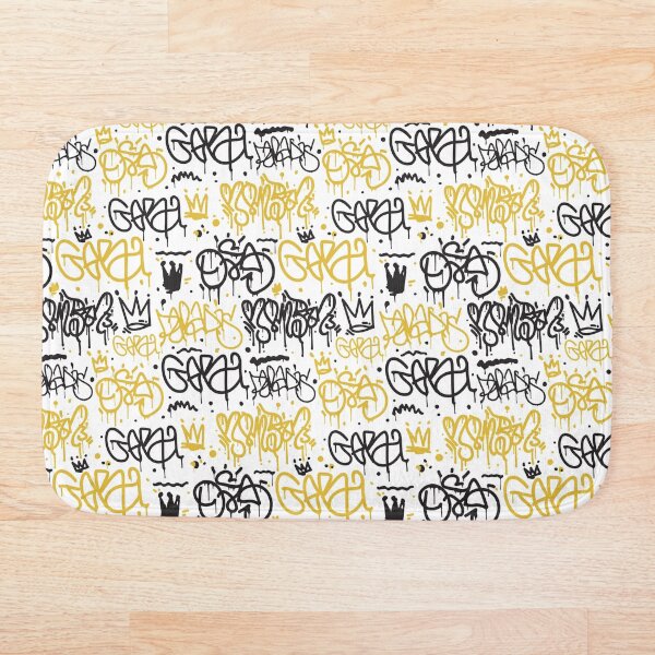 "Graffiti Pattern | Street Art Urban Graphic" Bath Mat for Sale by ...