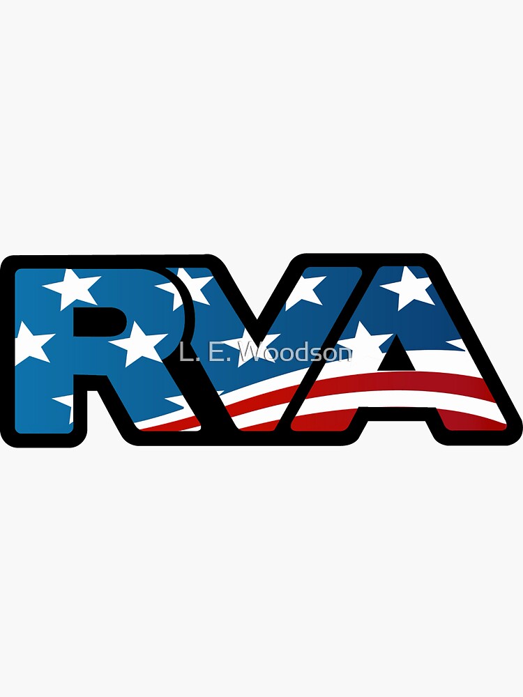 "RVA Logo Richmond Virginia American Flag" Sticker for Sale by ...
