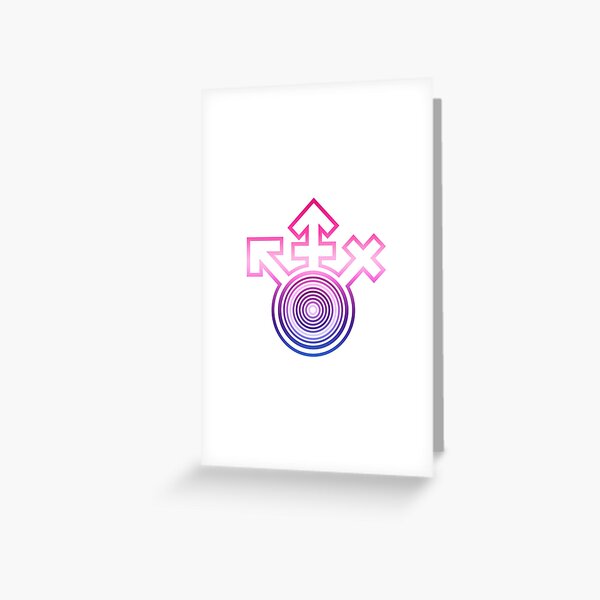 "Universal Gay Pride LGBT Bisexual Symbol" Greeting Card for Sale by ...
