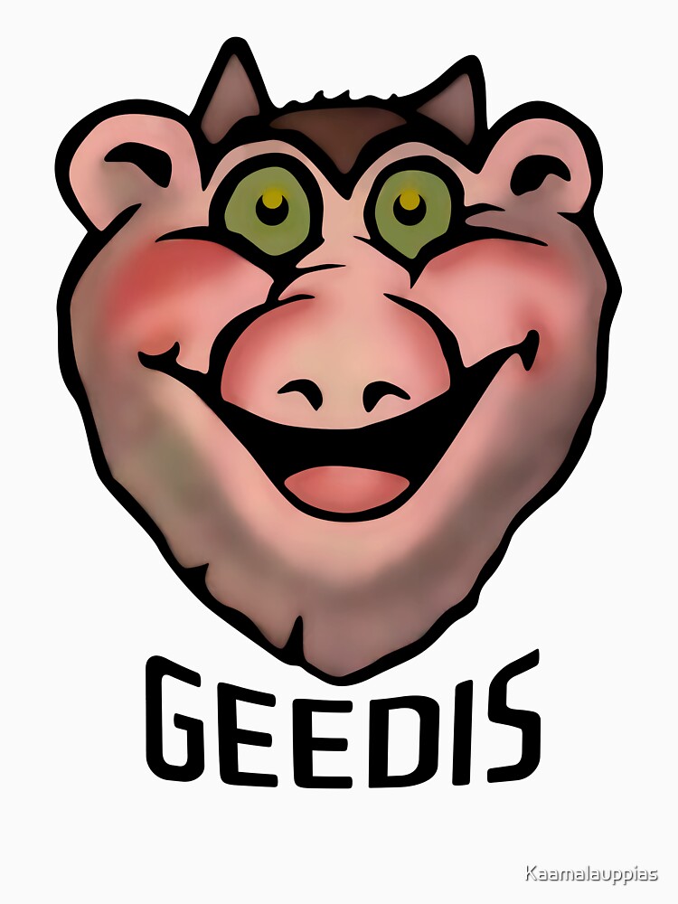"Geedis Head with Text & Color" T-shirt by Kaamalauppias | Redbubble