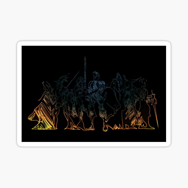 "-FINAL FANTASY- Final Fantasy Tactics Neon Logo" Sticker for Sale by ...