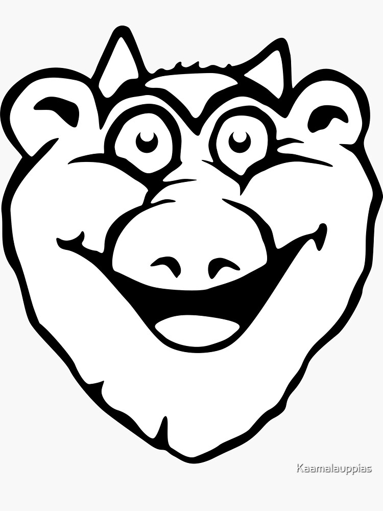 "Geedis White Head" Sticker for Sale by Kaamalauppias | Redbubble