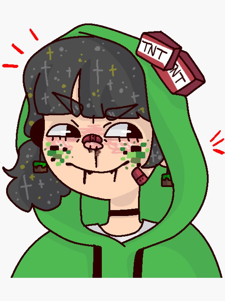 "Creeper gal uwu" Sticker by Alexisdraws | Redbubble