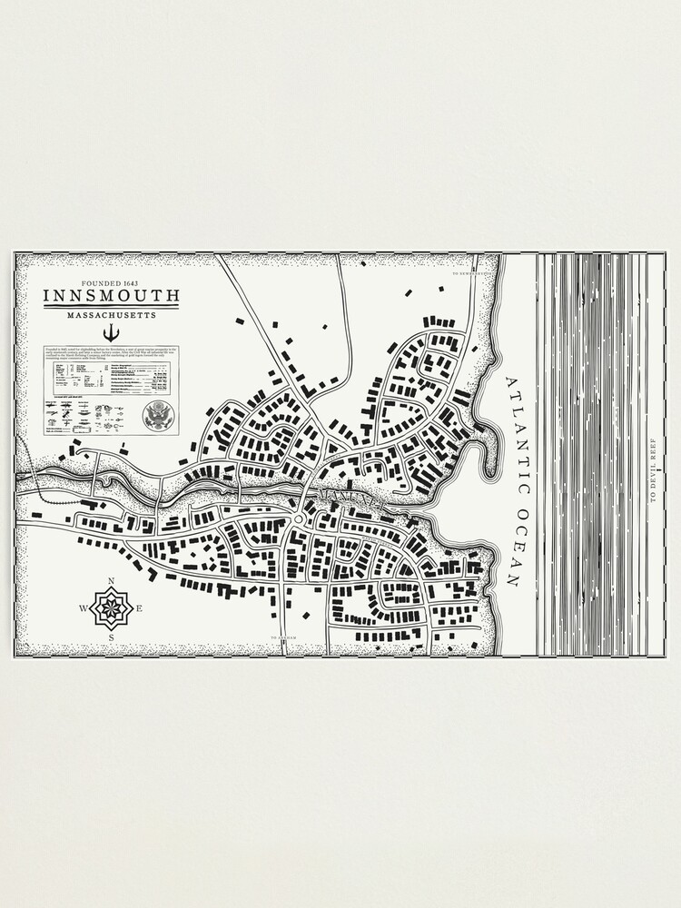 "Innsmouth vintage map" Photographic Print for Sale by TearsofEnvy ...