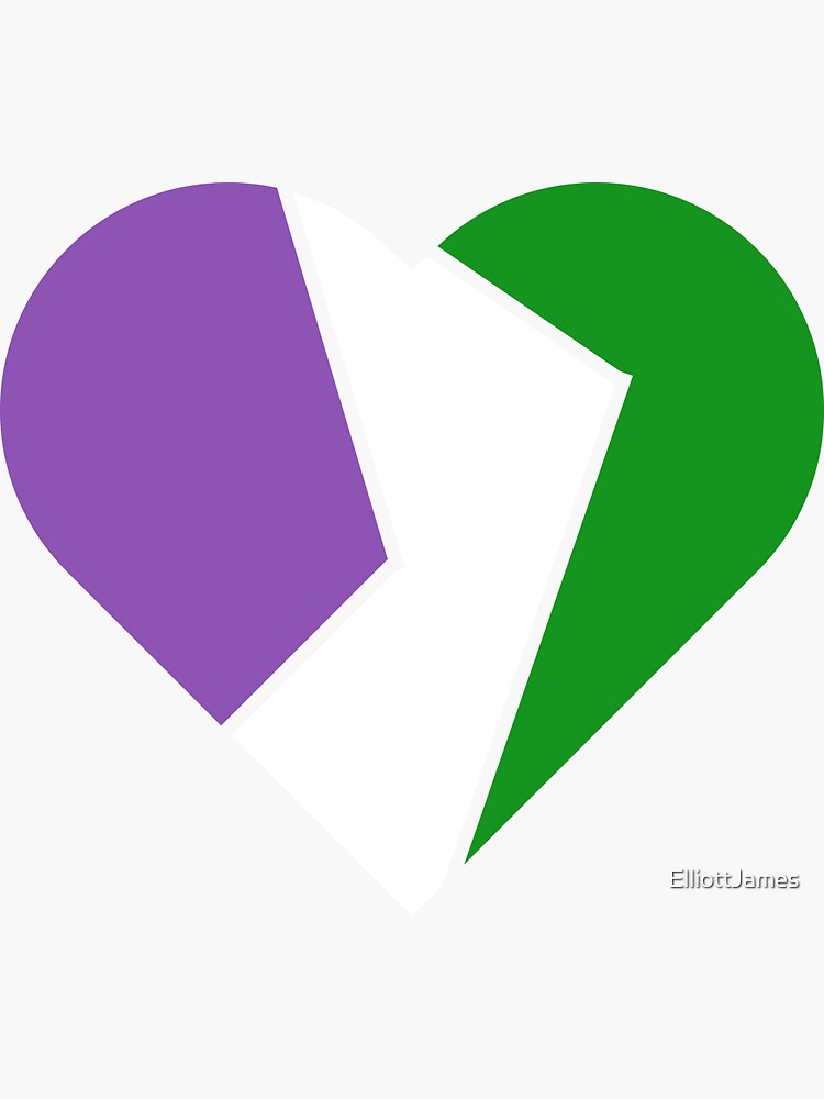"Queer Pride Flag Heart" Sticker for Sale by ElliottJames | Redbubble