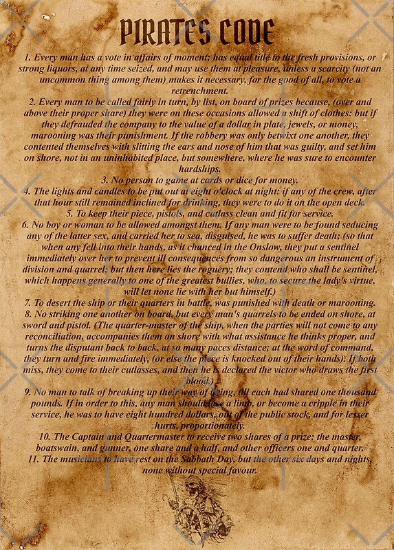 "The Pirates Code" by FantasySkyArt | Redbubble