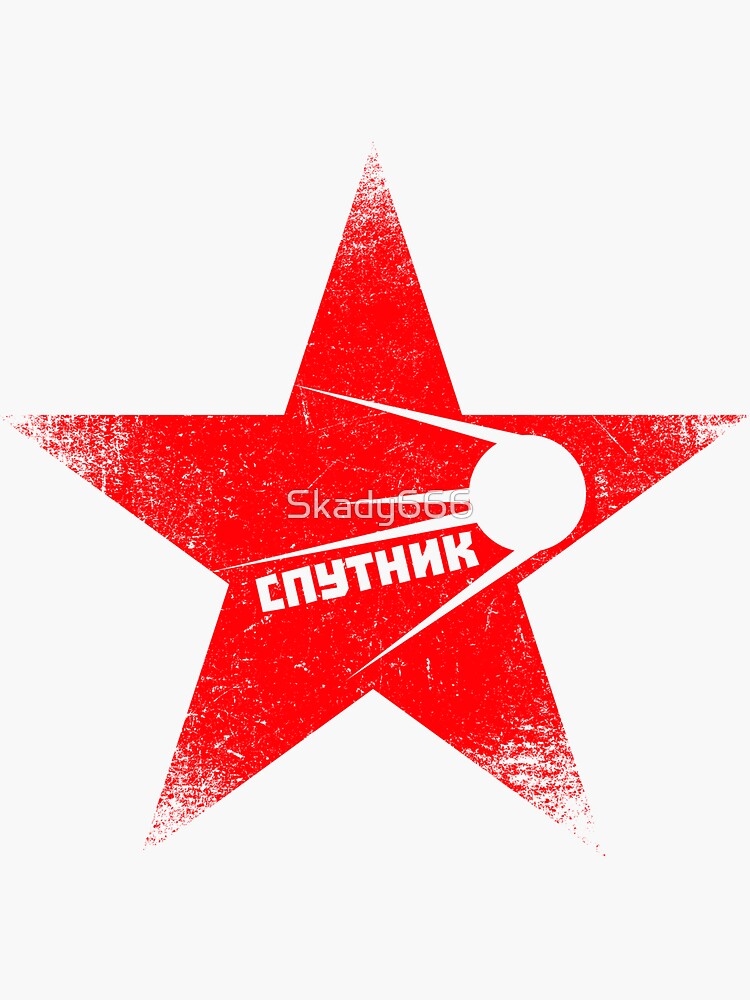 "Red Star - Sputnik" Sticker for Sale by Skady666 | Redbubble