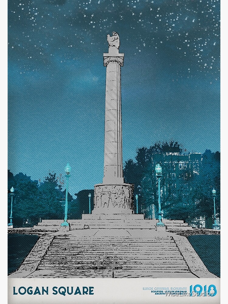 Logan Square - Illinois Centennial Monument 1918 Premium Matte Vertical ...