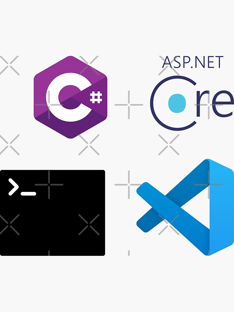"Command Line ASP.NET Core Development Combo Pack" Sticker for Sale by ...