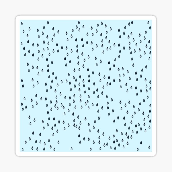"Cute Raindrops" Sticker for Sale by kapotka | Redbubble
