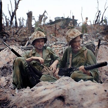 "US Marines on Peleliu" Sticker for Sale by Richard White | Redbubble