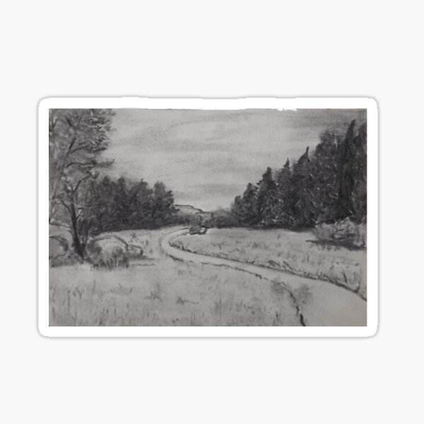 "landscape nature" Sticker by ARTdrawingmarin | Redbubble