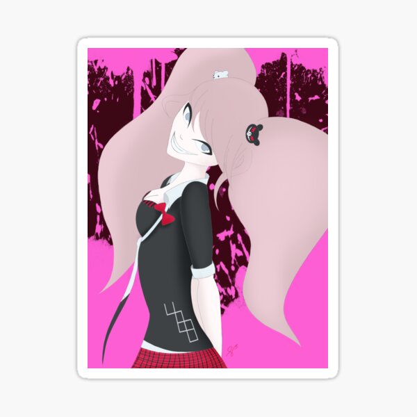 "Smiling Junko" Sticker for Sale by artsyhali | Redbubble
