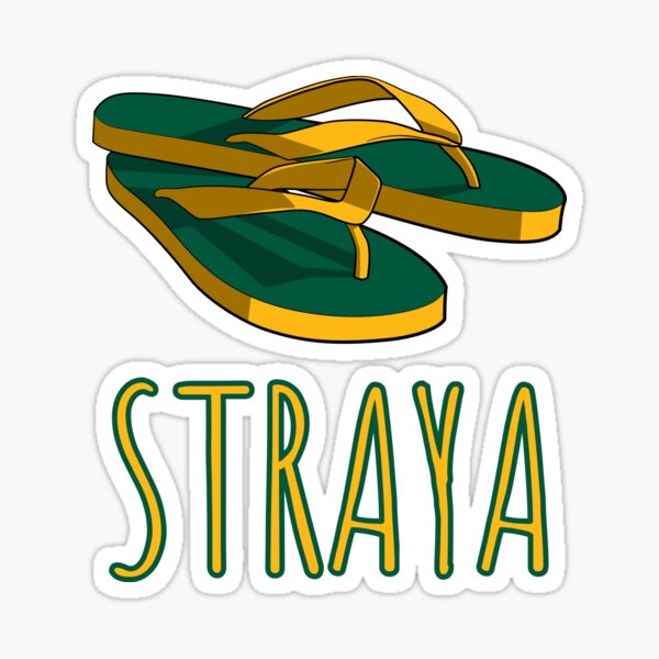 "Straya Thongs" Sticker for Sale by warrant311 | Redbubble