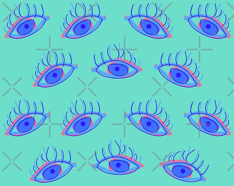 "Blue Eyes Pattern" by CarolM | Redbubble