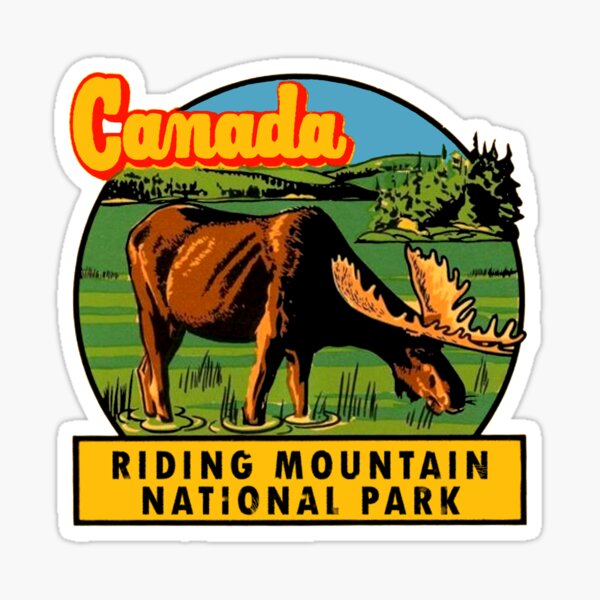 "Riding Mountain National Park Manitoba Vintage Travel Decal" Sticker ...