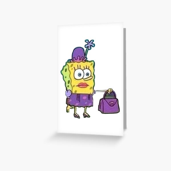 "Spongebob Dress Meme" Greeting Card for Sale by charm11 | Redbubble