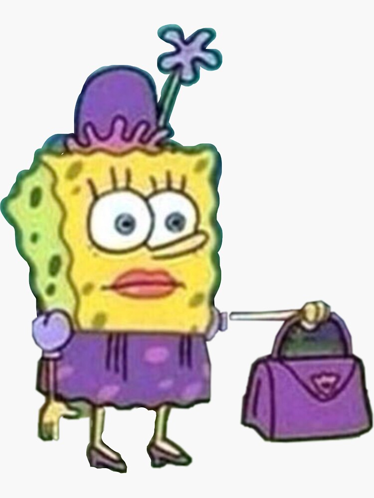 "Spongebob Dress Meme" Sticker by charm11 | Redbubble