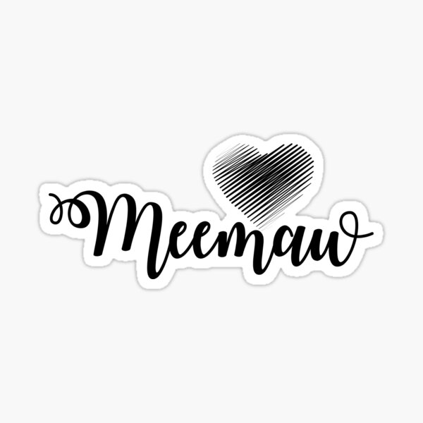"Meemaw Heart Best Grandmother Gift From Grandson, Granddaughter ...