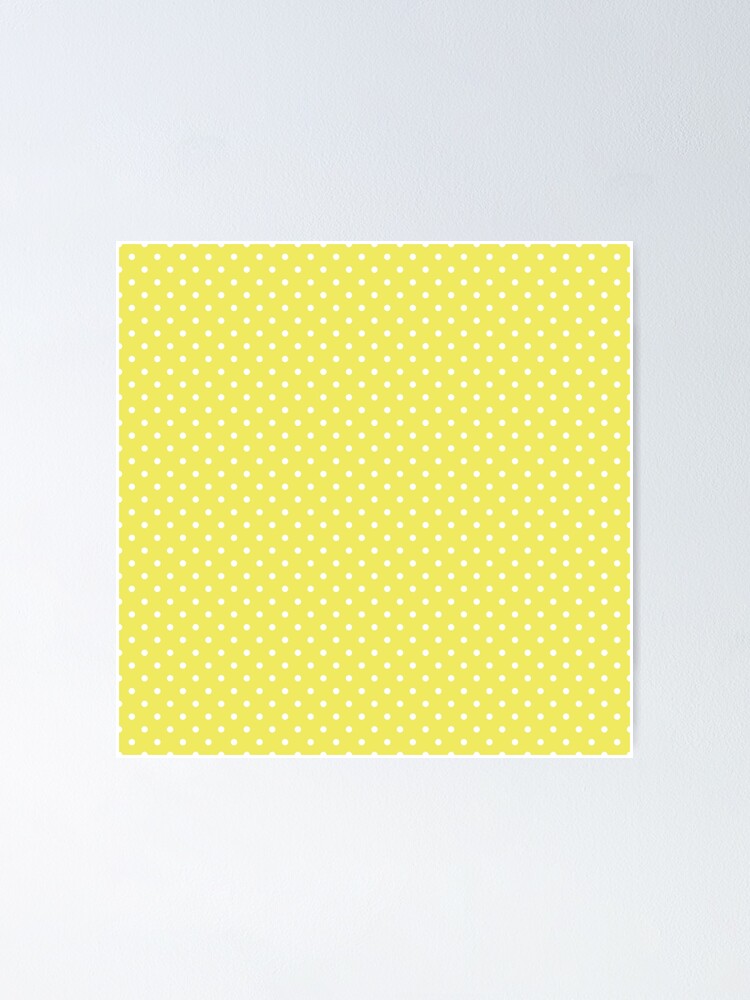 "Mini Citron Lemon Lime and White Polka Dots Spotted Pattern" Poster by ...