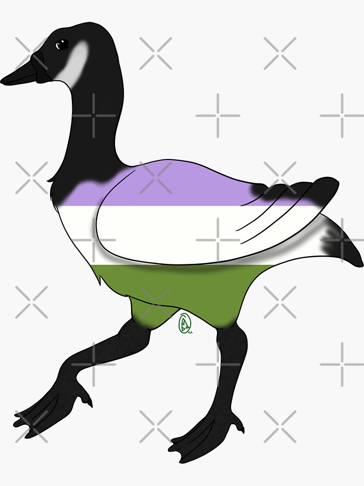 "Genderqueer Pride Goose" Sticker for Sale by Jakarva | Redbubble